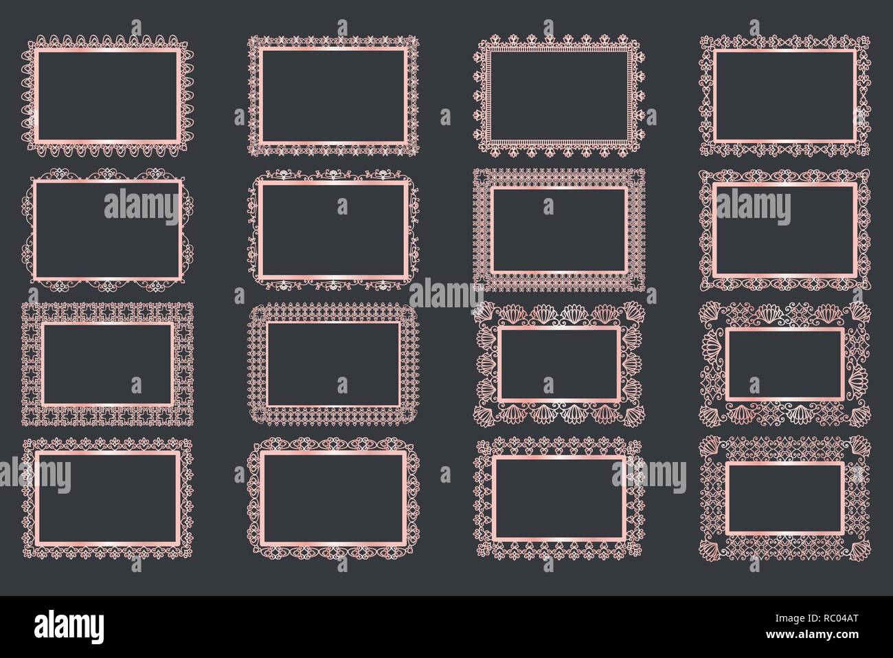 Elegant Lace Borders Frames laser cut Stock Vector Image & Art - Alamy