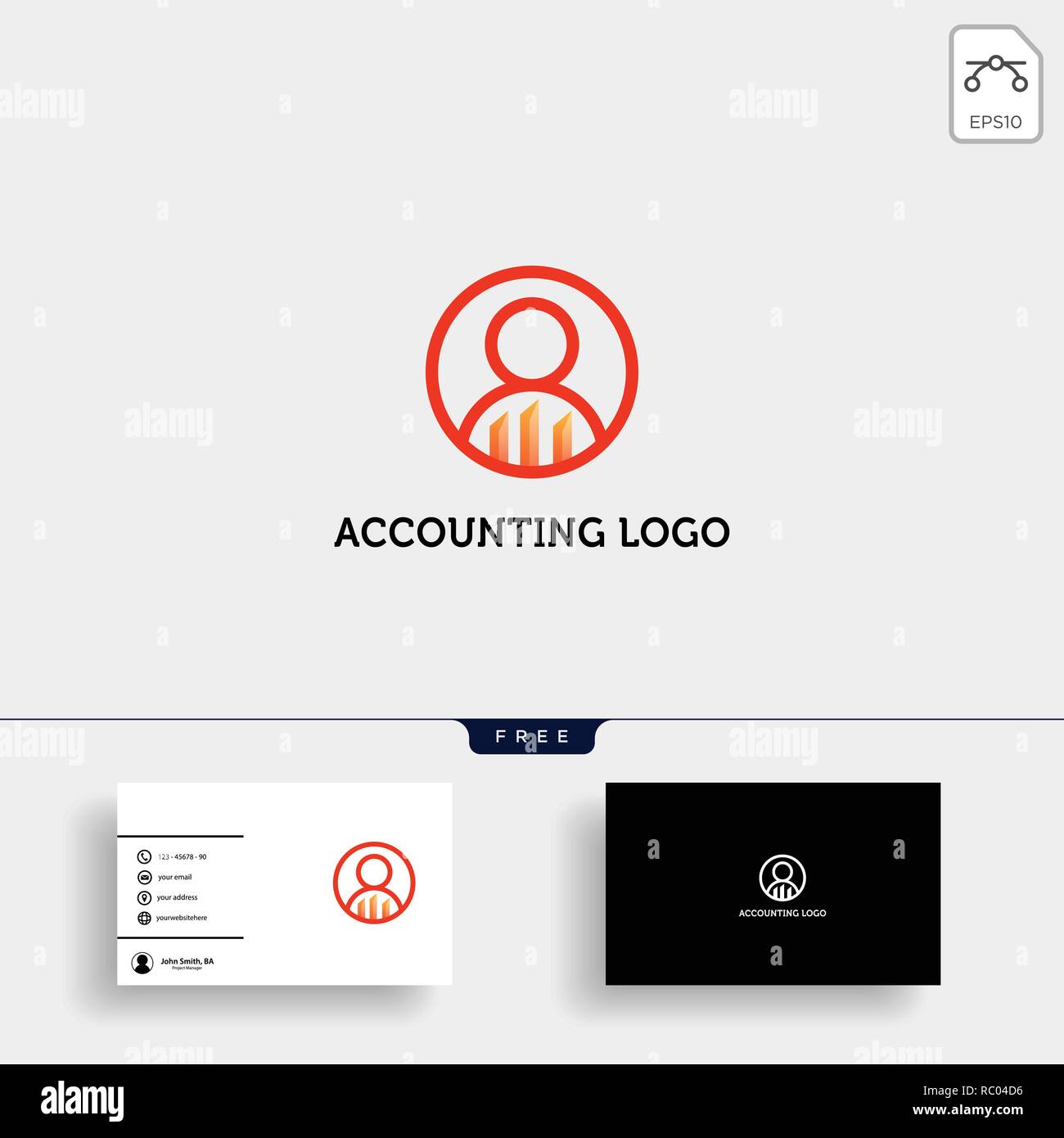 accounting, finance creative logo template vector isolated with ...