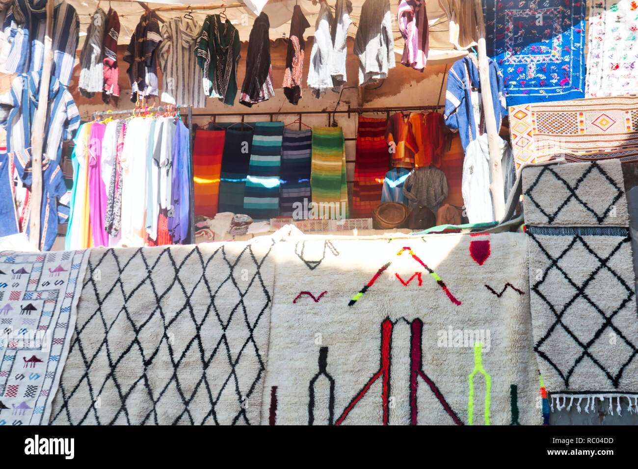 Carpet and craft shop in Chefchaouen (or Chaouen), a beautiful town in ...