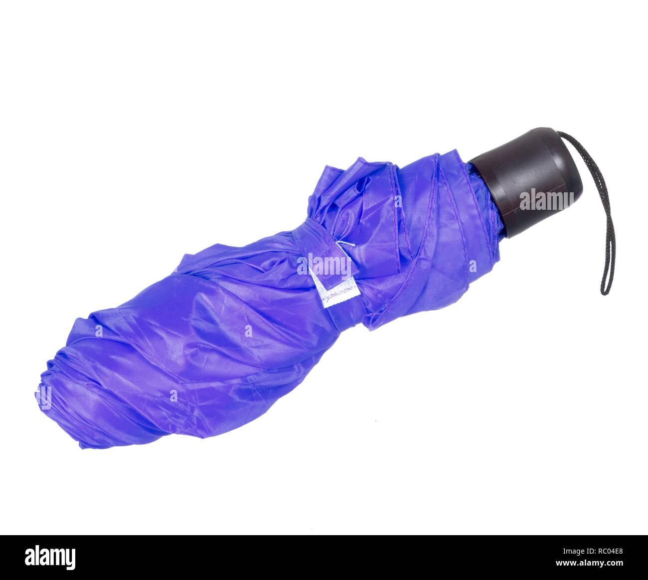 Fashionable violet, purple telescopic umbrella, closed, furled ...