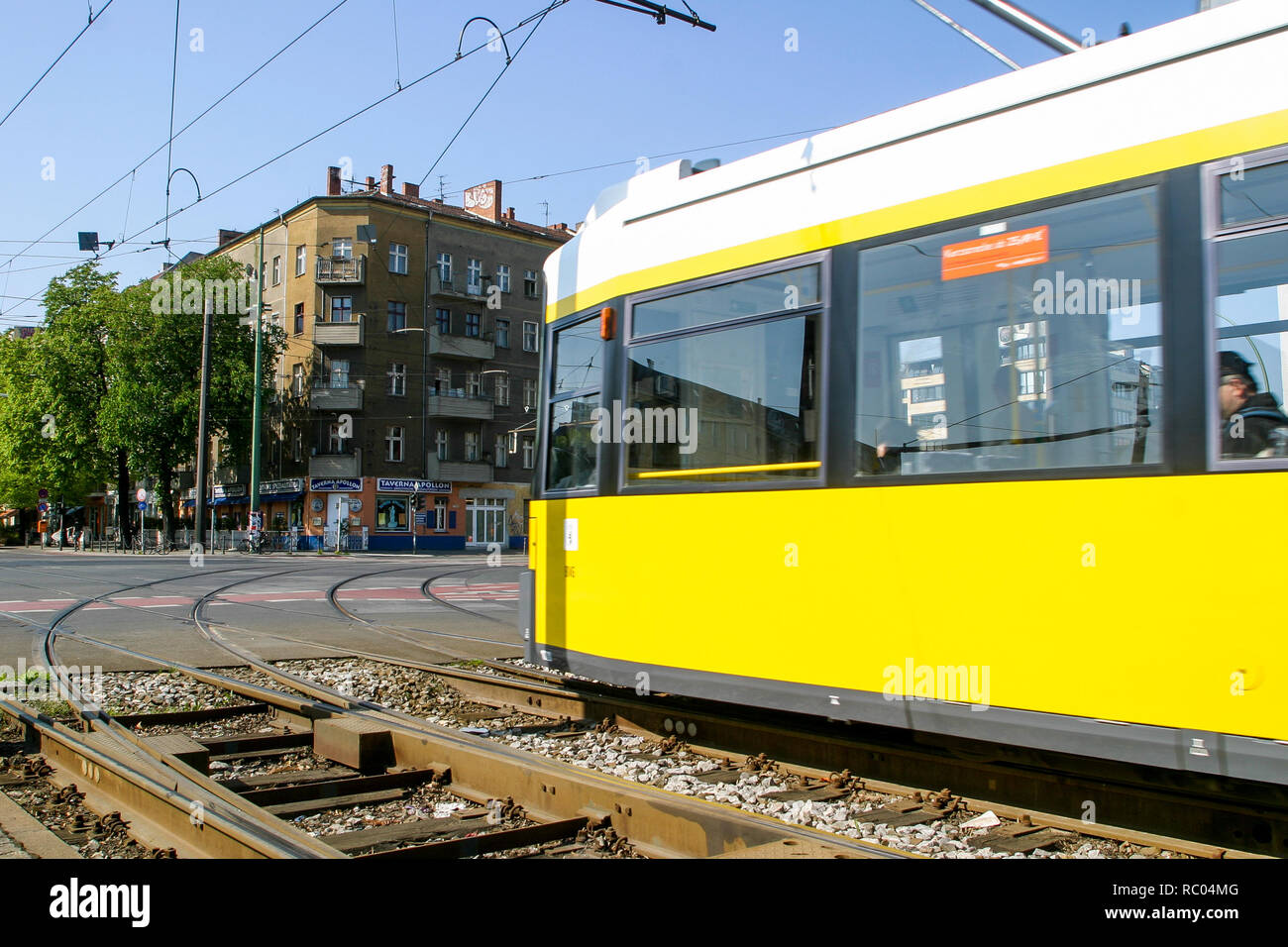 BVG tramway in Prenzlauerberg, Berlin, Germany Stock Photo - Alamy