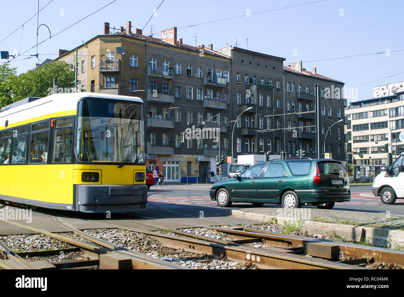 BVG tramway in Prenzlauerberg, Berlin, Germany Stock Photo - Alamy