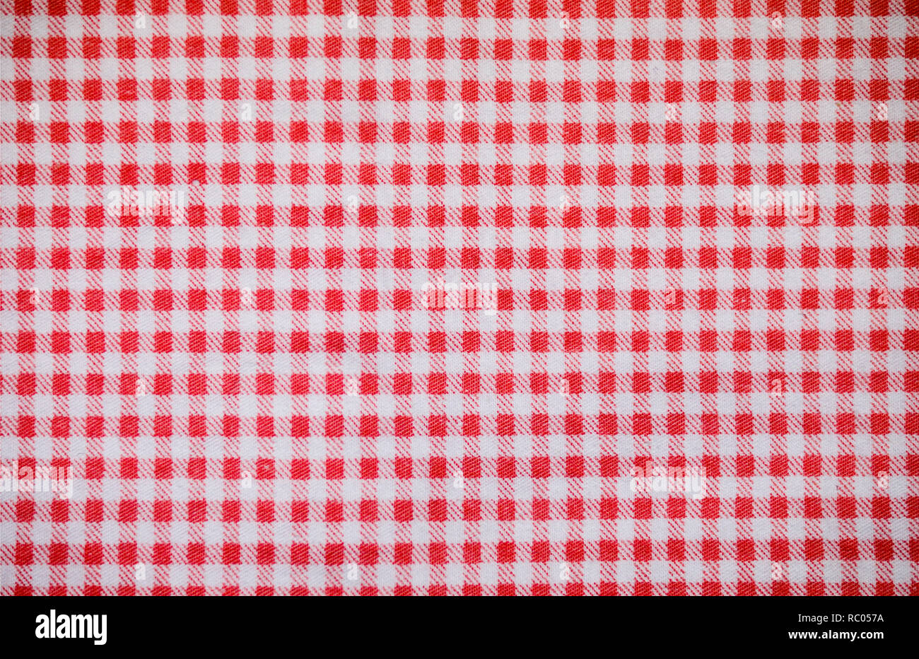 red textile checkered towel texture. background, kitchen Stock Photo ...