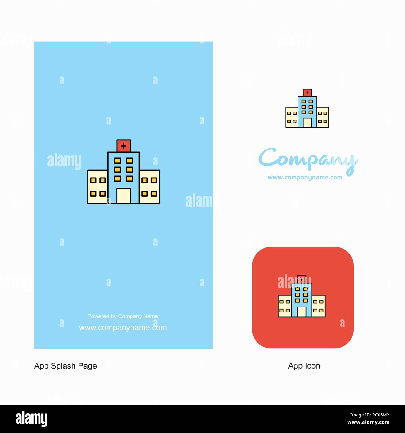 Hospital Company Logo App Icon and Splash Page Design. Creative ...