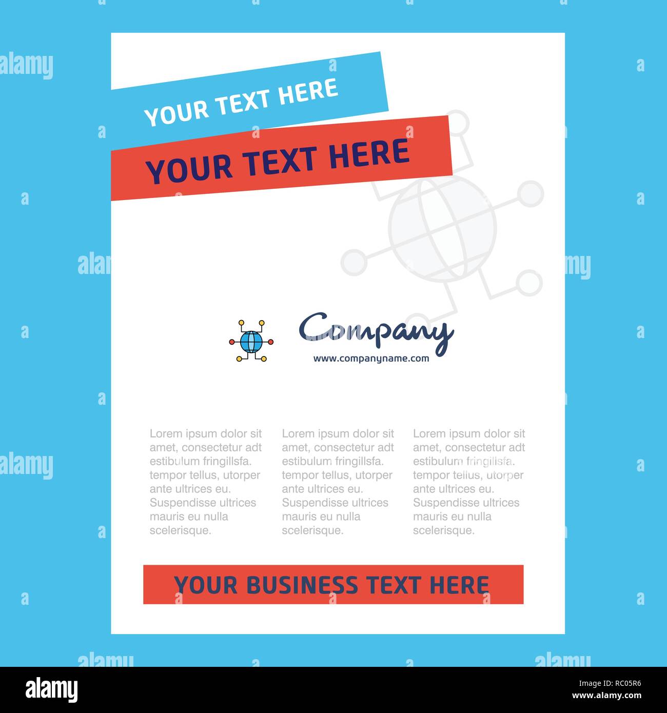 Global network Title Page Design for Company profile ,annual report ...