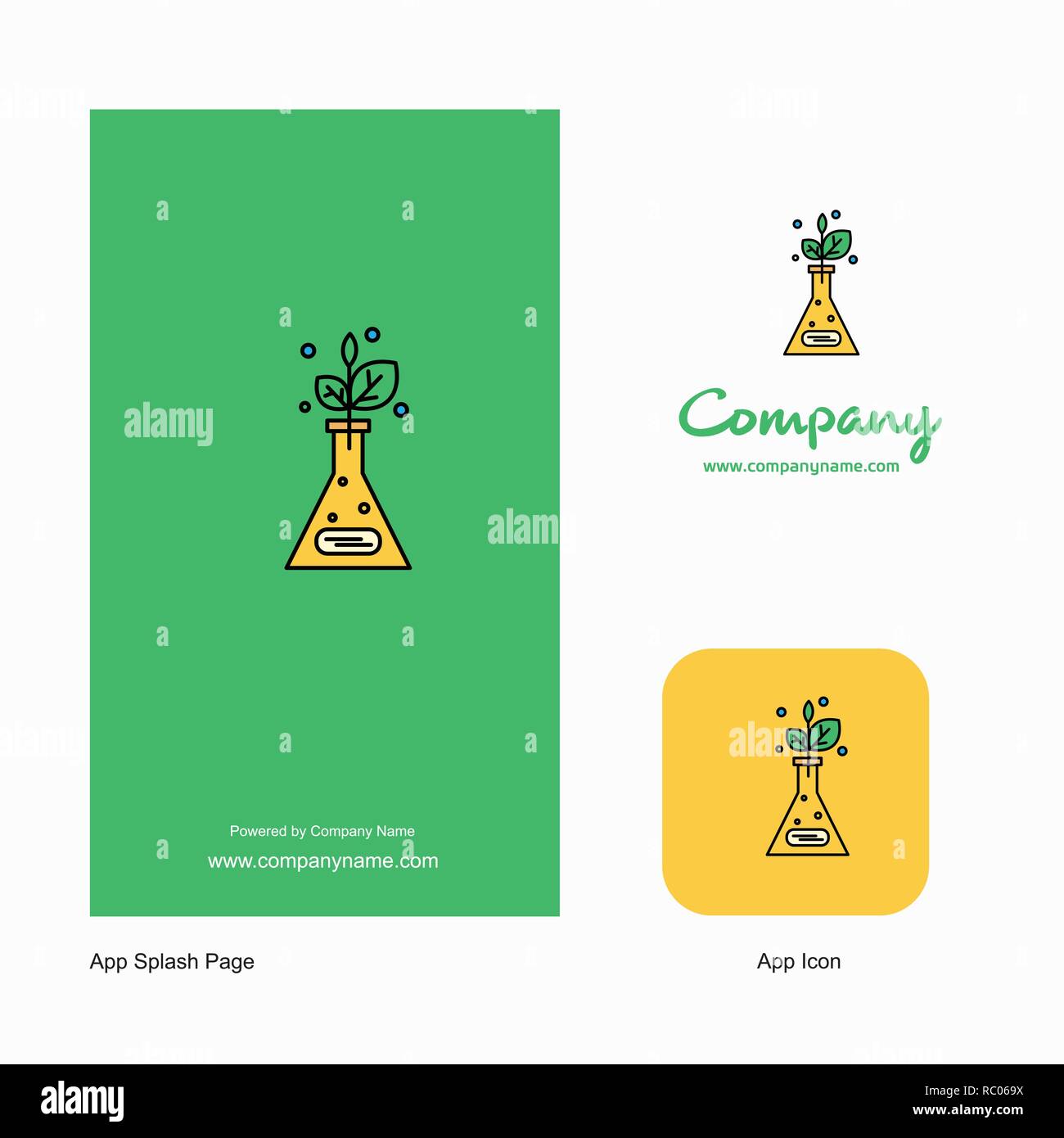 Plant Company Logo App Icon and Splash Page Design. Creative Business ...