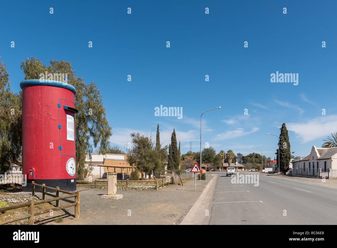 CALVINIA, SOUTH AFRICA, AUGUST 30, 2018: A street scene in Calvinia in ...
