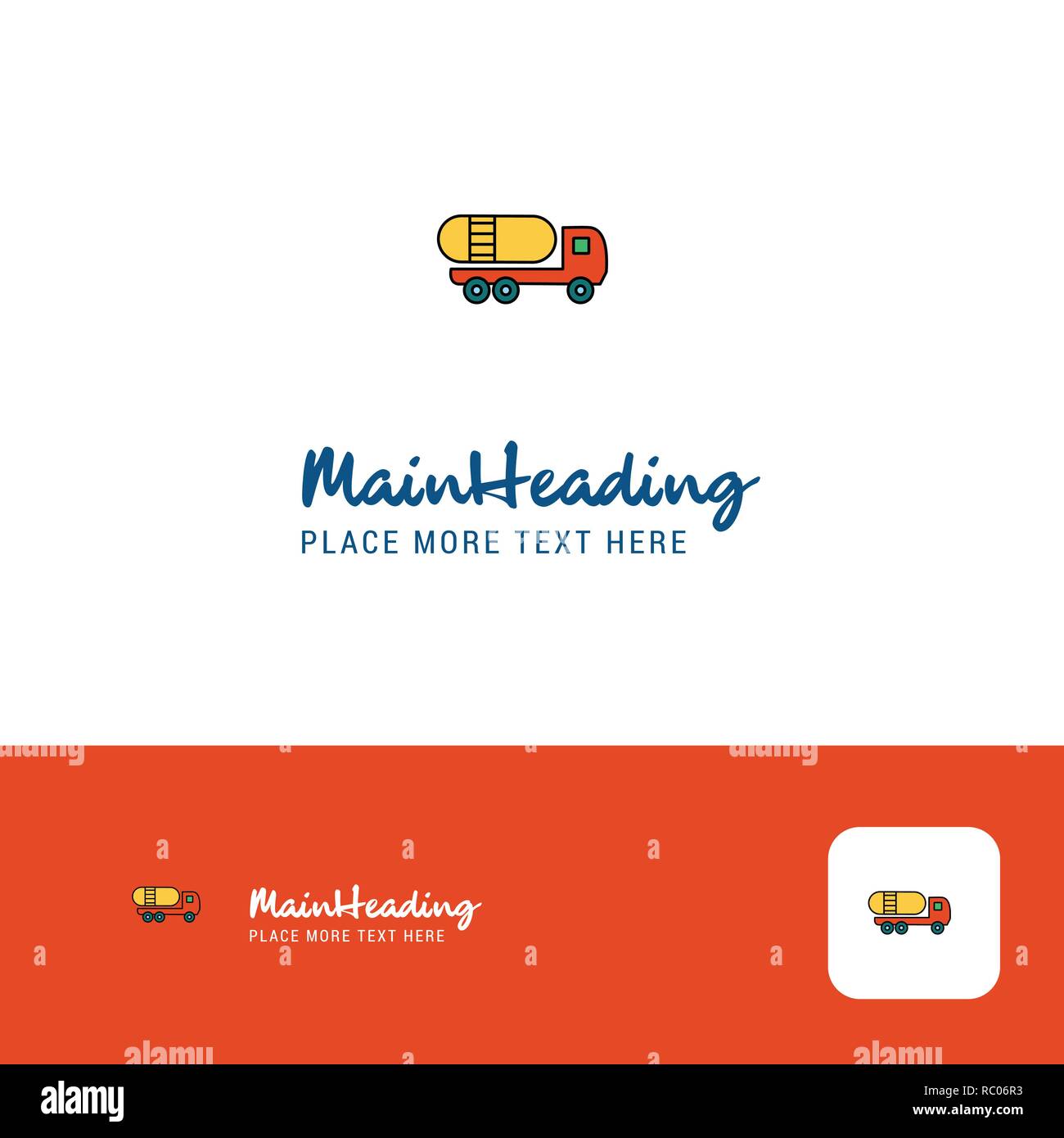 Creative Tanker truck Logo Design. Flat color Logo place for Tagline ...