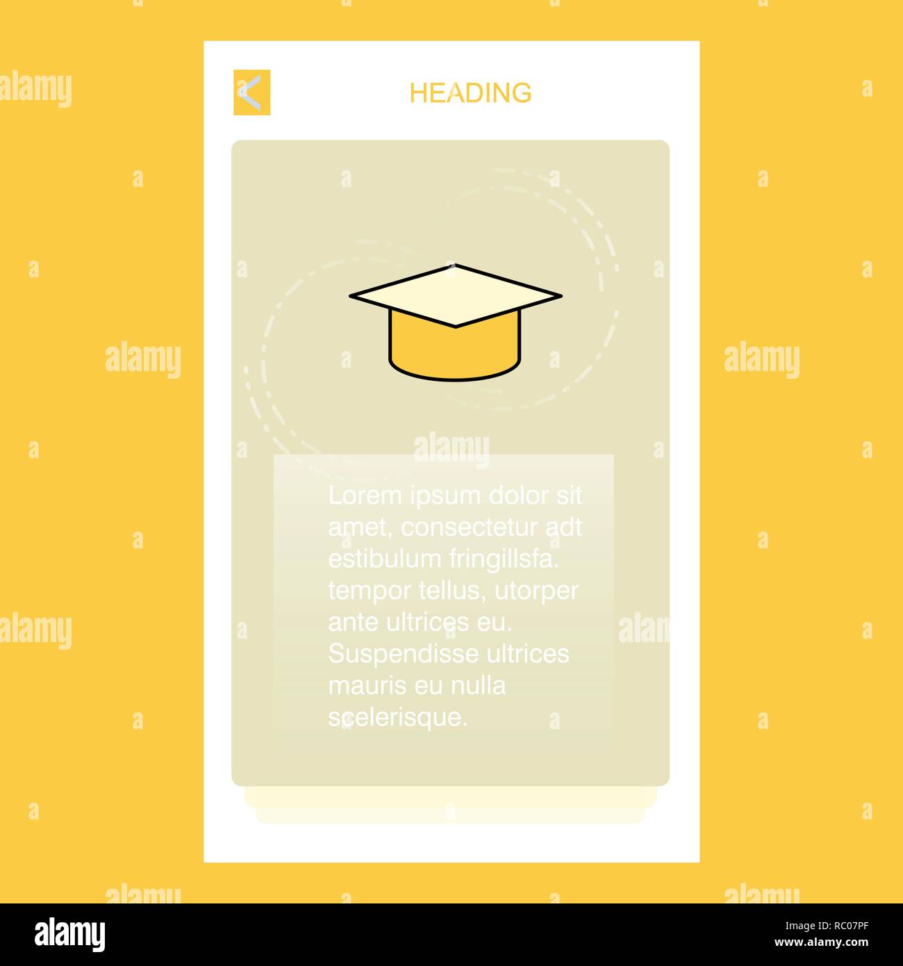 Convocation cap mobile vertical banner design design. Vector Stock ...