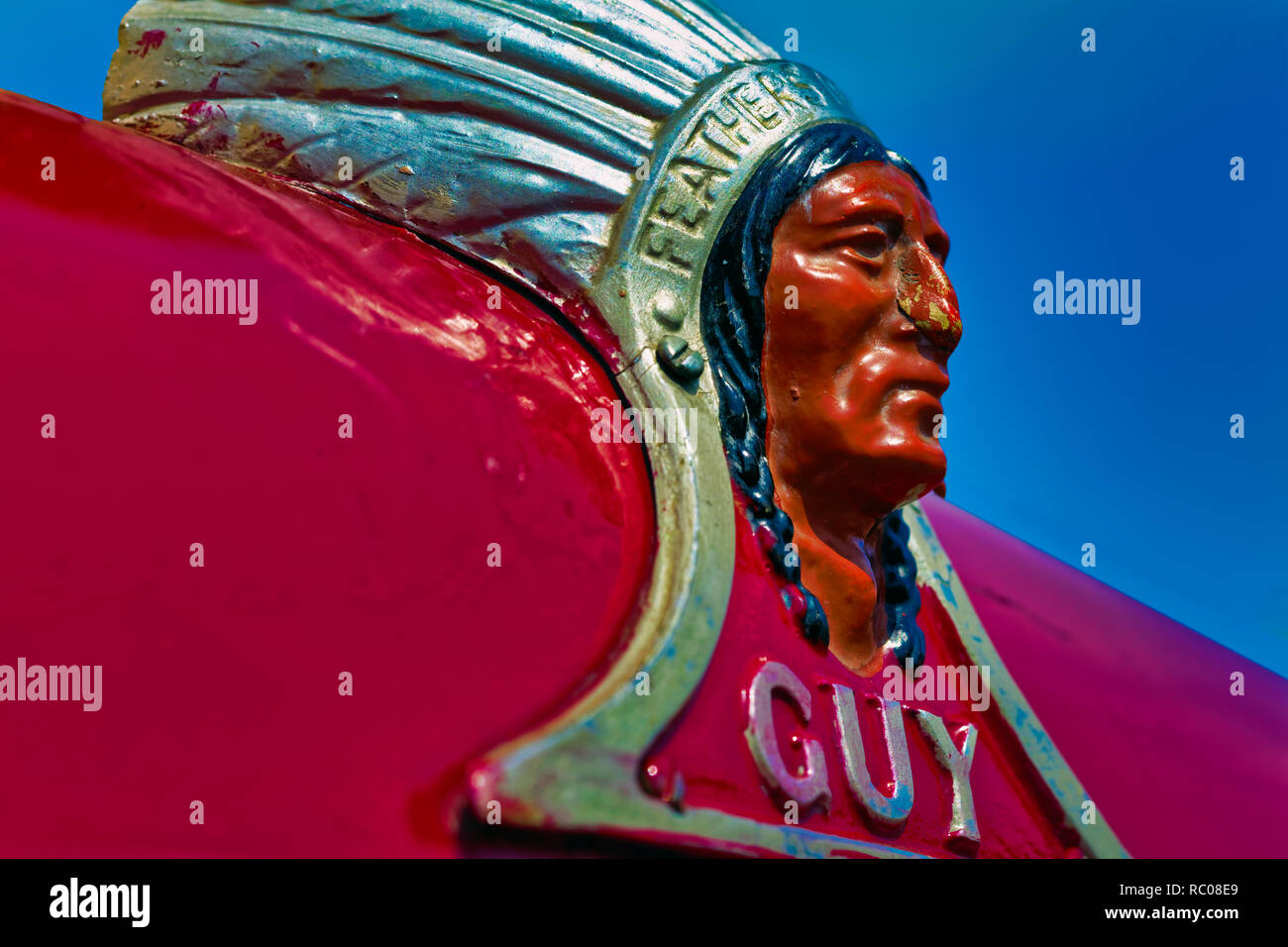 This is the Native American mascot and radiator cap of a bus produced ...