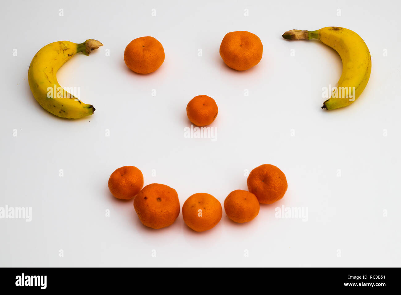 Face from fruits on white background. face made with fresh fruits ...