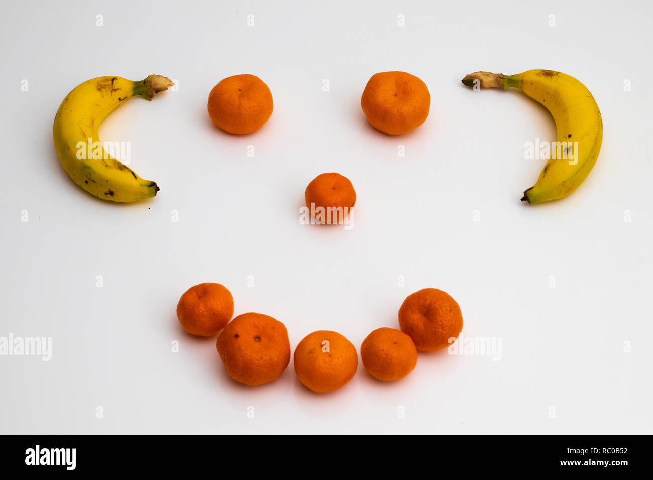 Face from fruits on white background. face made with fresh fruits ...