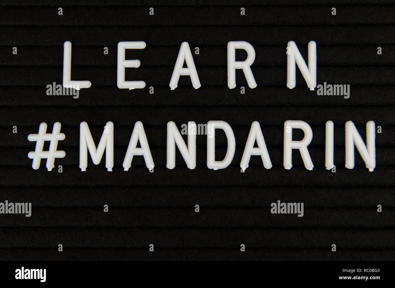 Study and learn Mandarin language Stock Photo - Alamy