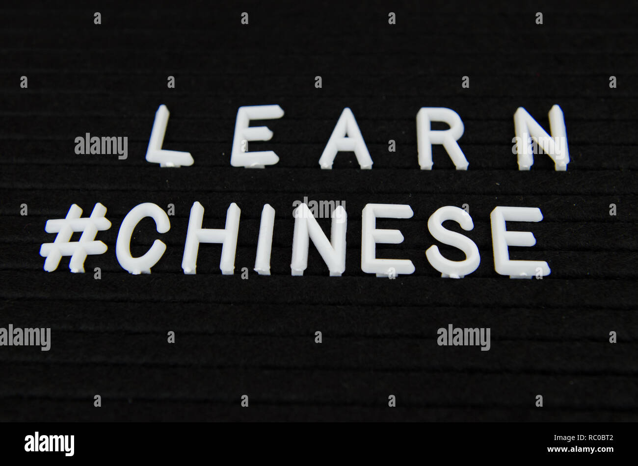 Learn Chinese Language sign Stock Photo - Alamy