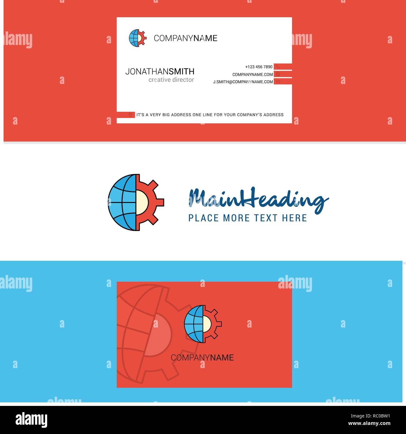 Beautiful Internet setting Logo and business card. vertical Design ...