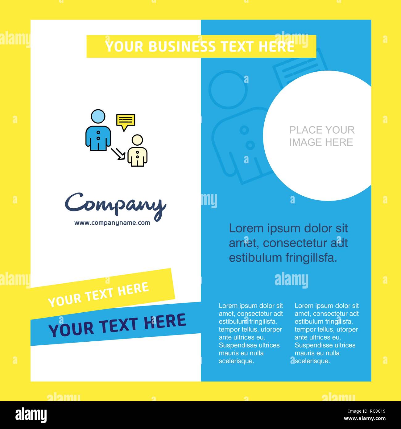 Communication Company Brochure Template. Vector Busienss Template Stock ...
