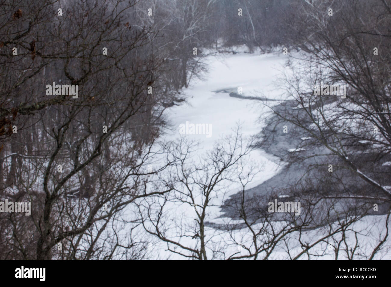 Frozen River, Battelle Darby Creek Metropark, Ohio Stock Photo - Alamy