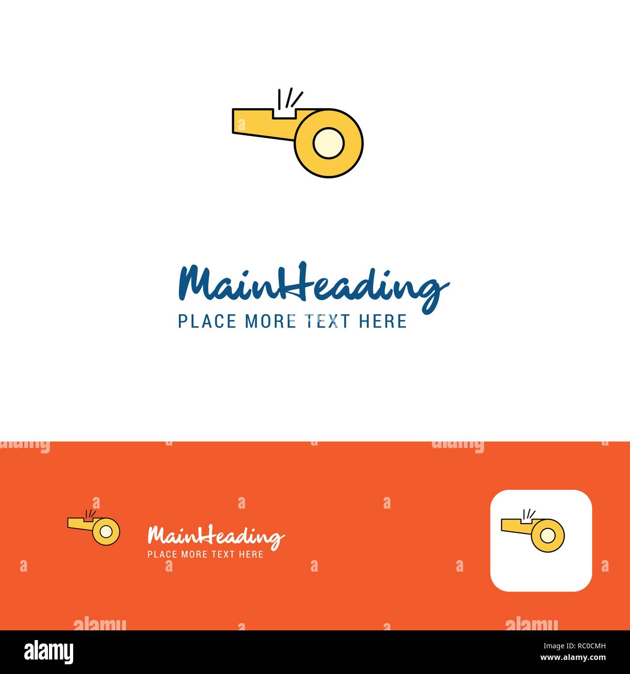 Creative Whistle Logo Design. Flat color Logo place for Tagline. Vector ...