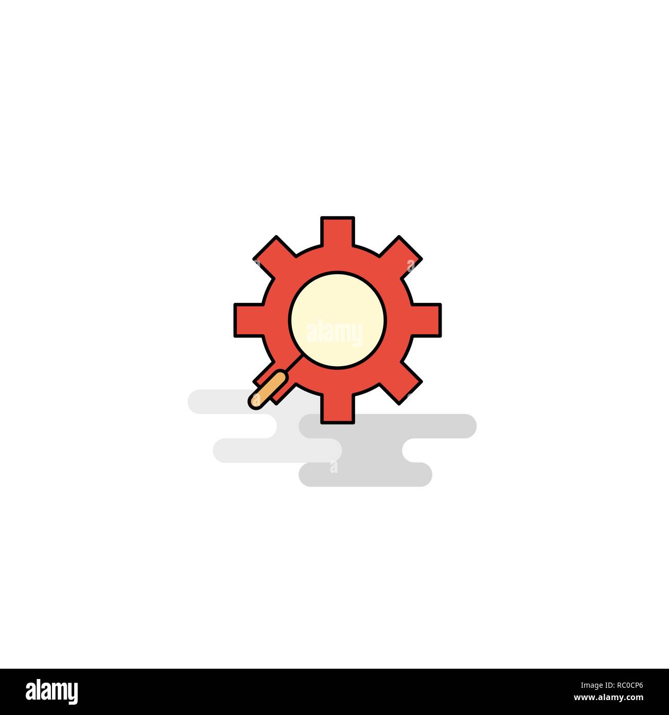 Flat Gear Icon. Vector Stock Vector Image & Art - Alamy