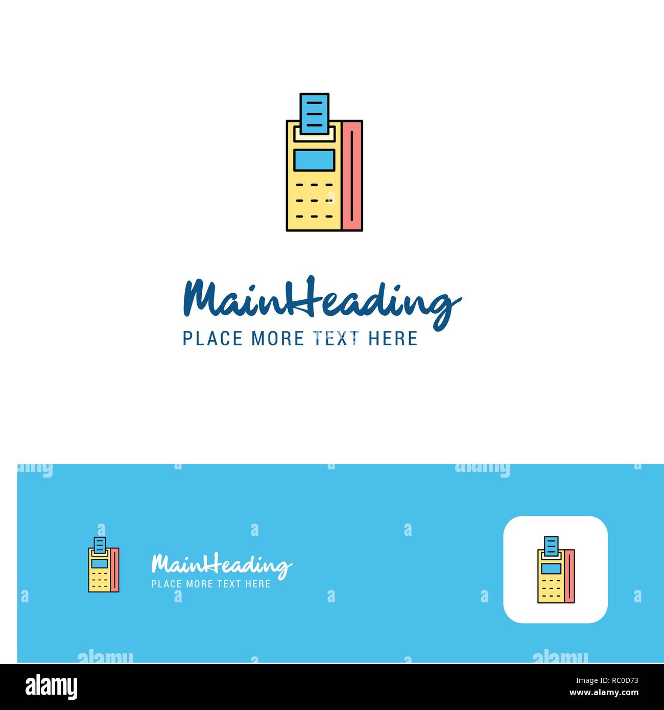 Creative Fax machine Logo Design. Flat color Logo place for Tagline ...