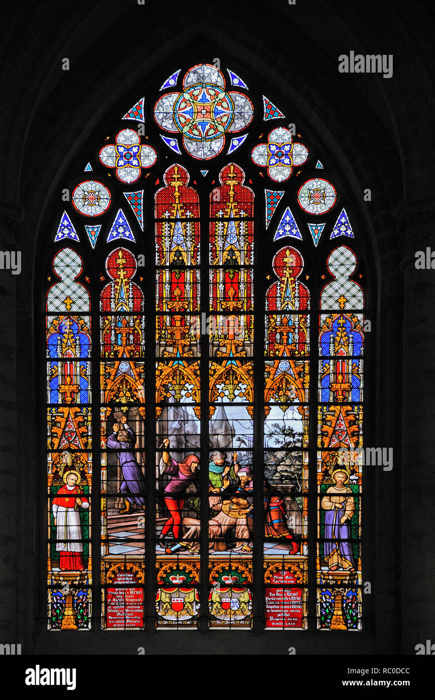 Dom, Kathedrale St. Michael und St. Gudula, Buntglasfenster, Brüssel ...