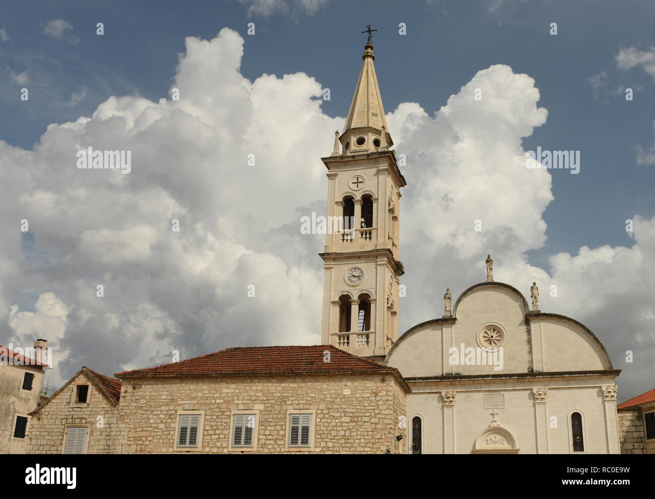 Church of St. Mary’s Assumption in town Jelsa on island of Hvar ...
