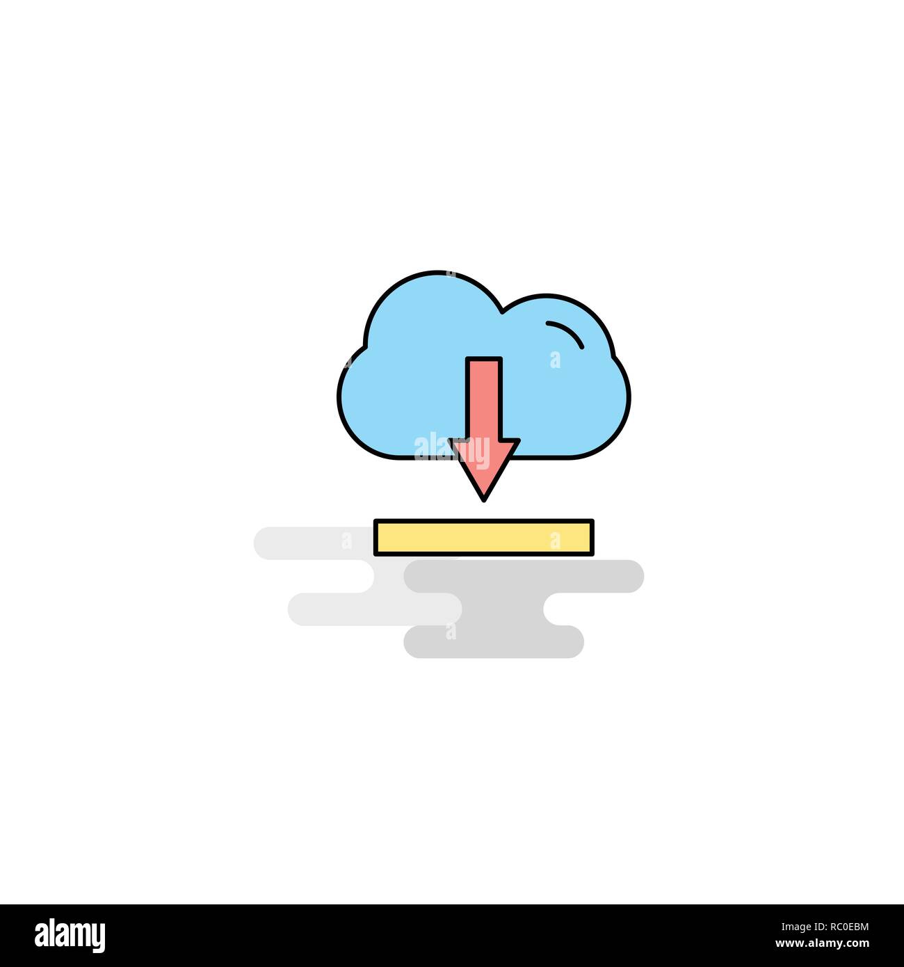 Flat Cloud downloading Icon. Vector Stock Vector Image & Art - Alamy Flat Cloud downloading Icon. Vector Stock Vector Image & Art - Alamy