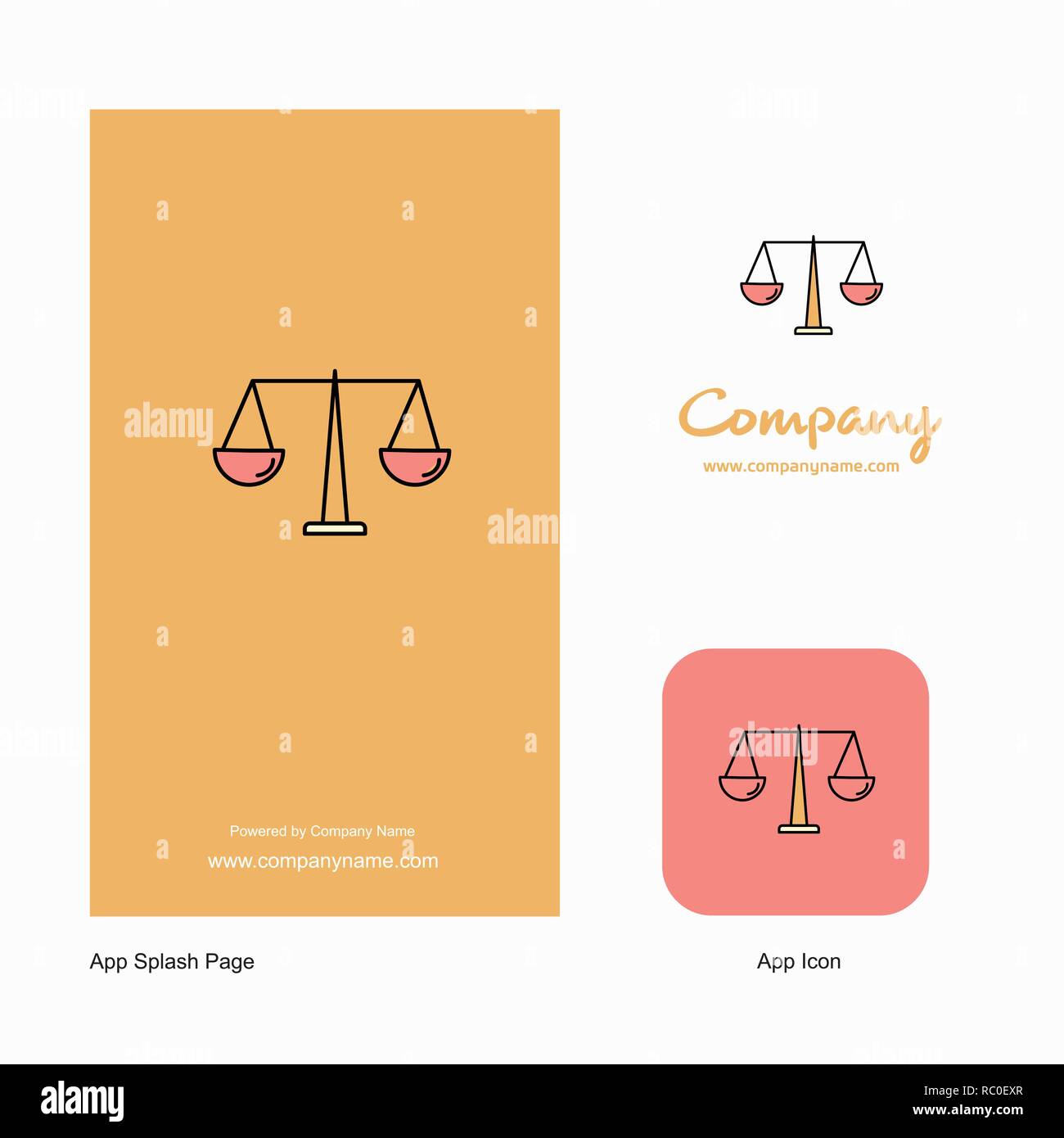 Justice Company Logo App Icon and Splash Page Design. Creative Business ...