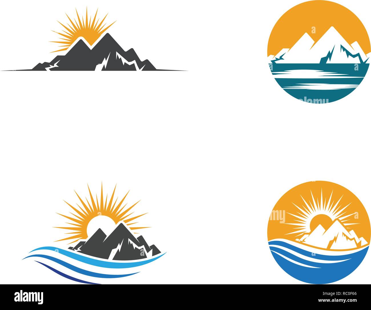 Mountain vector icon illustration design template Stock Vector Image ...