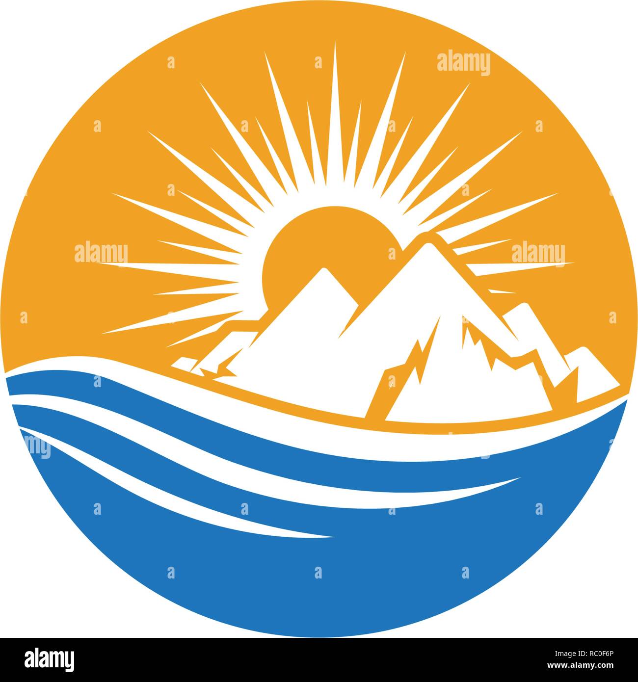 Vector triangle sun nature symbol hi-res stock photography and images ...