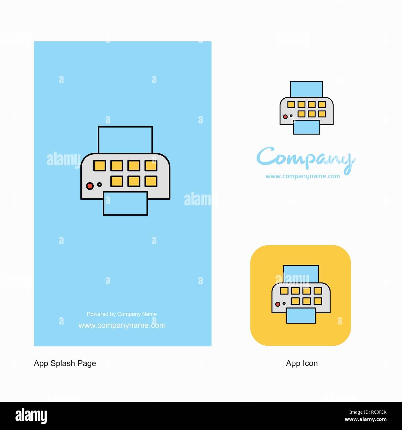 Printer Company Logo App Icon and Splash Page Design. Creative Business ...