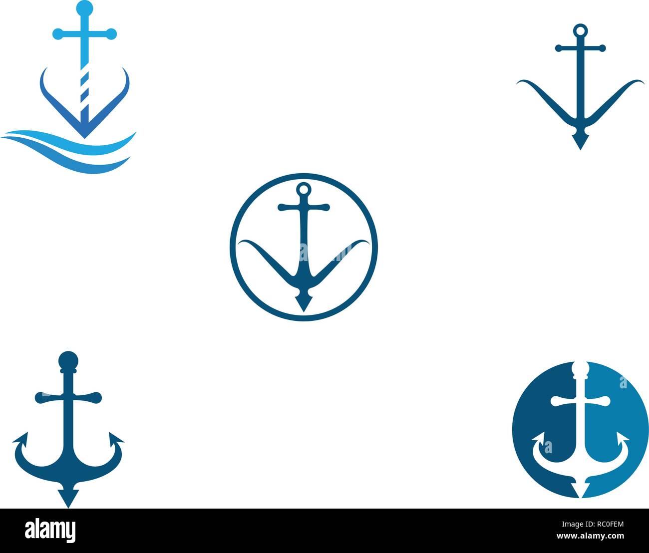 Anchor icon Logo Template vector illustration Stock Vector Image & Art ...