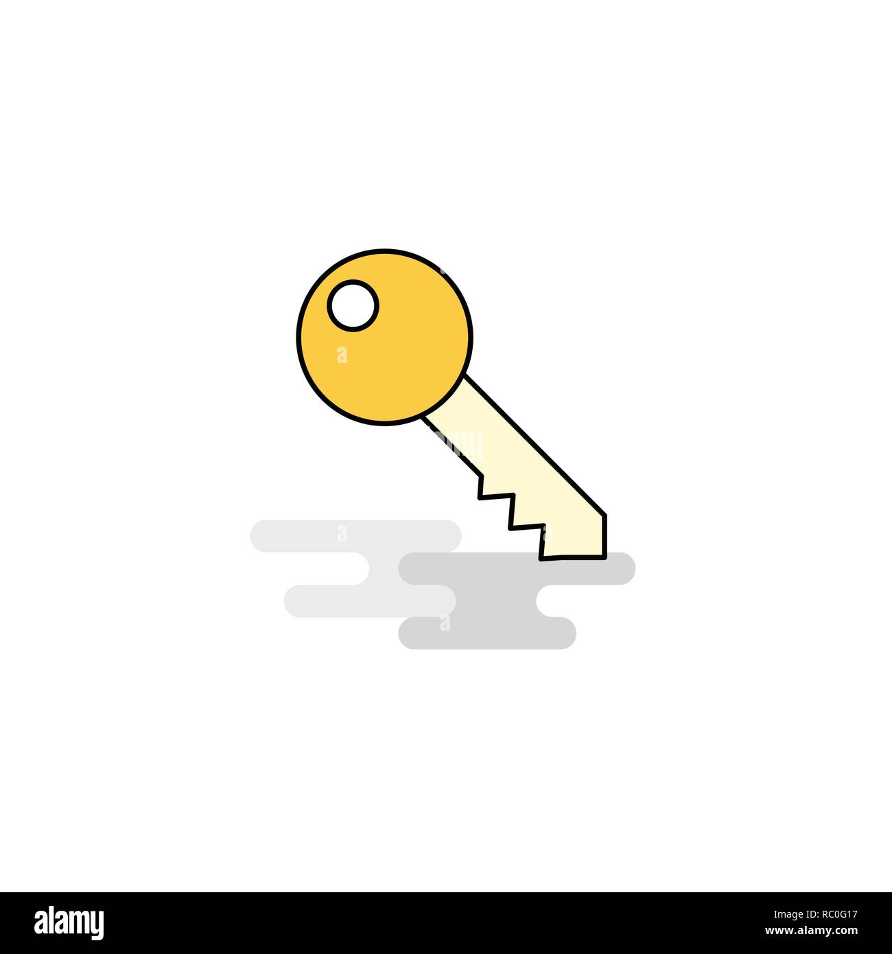 Flat Key Icon. Vector Stock Vector Image & Art - Alamy