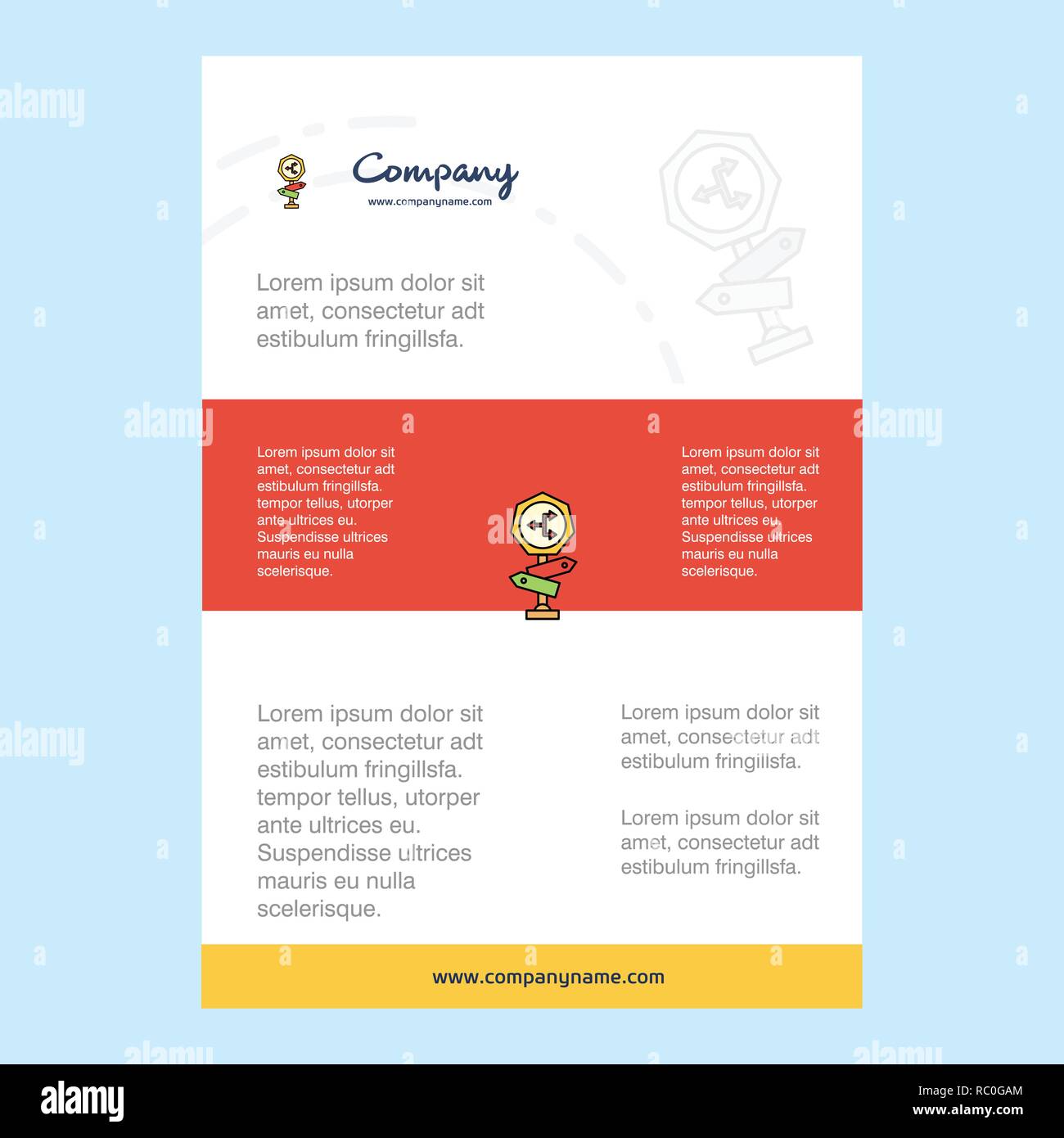Template layout for Alternative way road sign comany profile ,annual ...