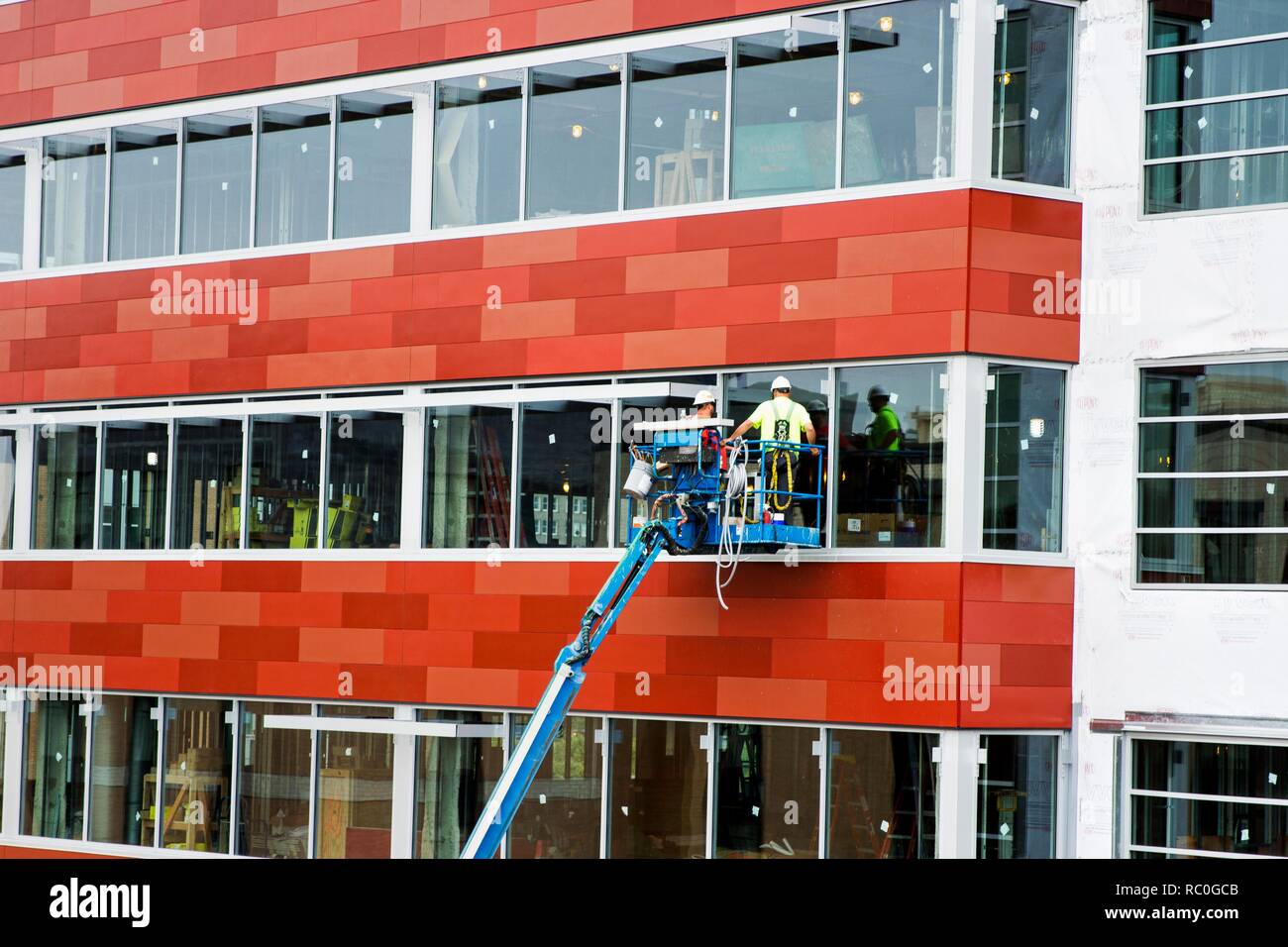 Dangerous Construction work Stock Photo - Alamy