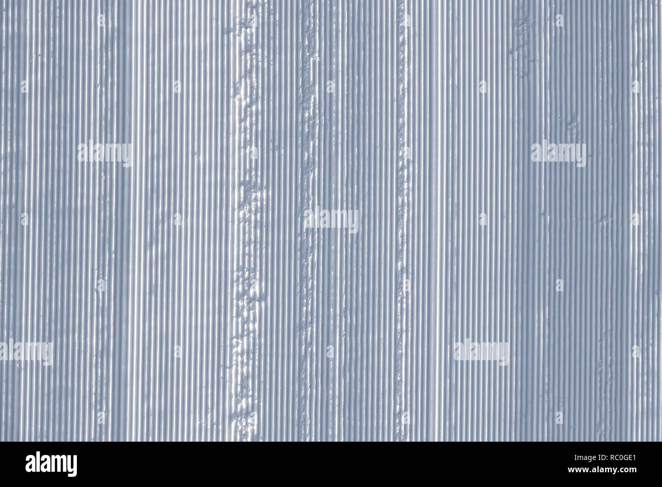 Perfectly groomed empty ski run Stock Photo - Alamy