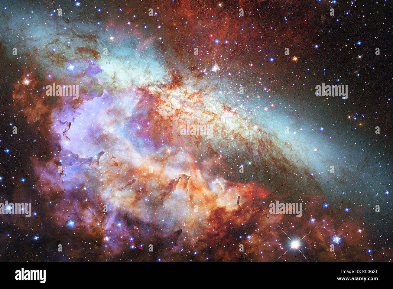 Beautiful space background. Cosmoc art. Elements of this image ...