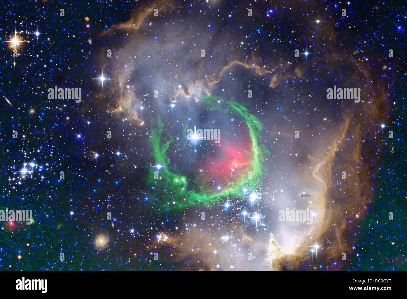 Cosmic landscape, awesome science fiction wallpaper with endless outer ...