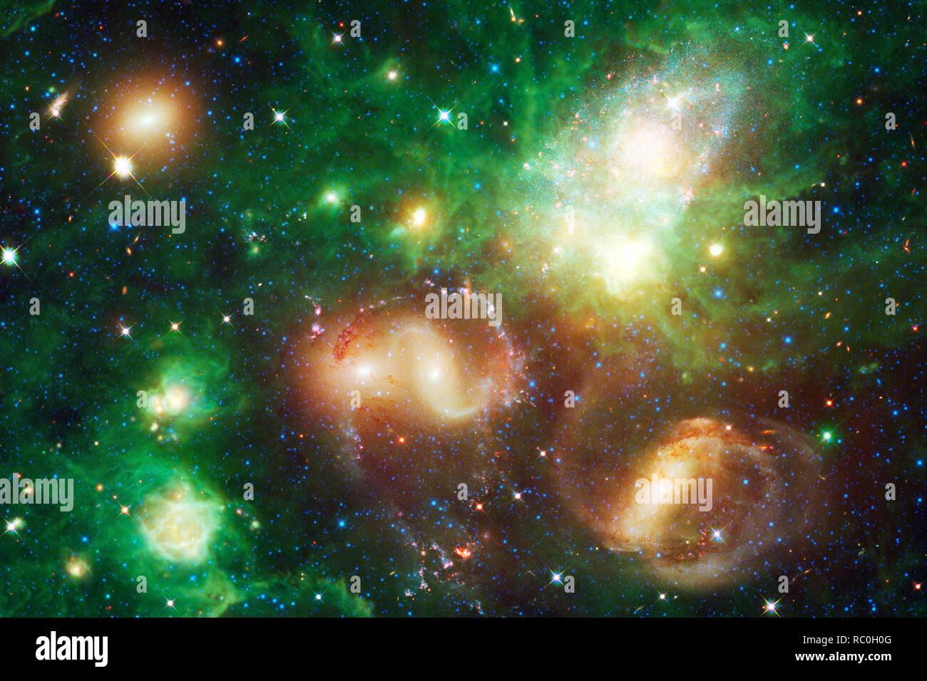 Cosmic landscape, awesome science fiction wallpaper with endless outer ...