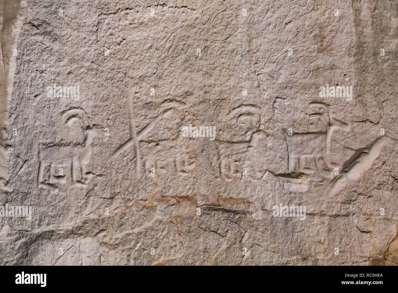Petroglyph showing Bighorn Sheep, created by Ancestral Puebloans many ...