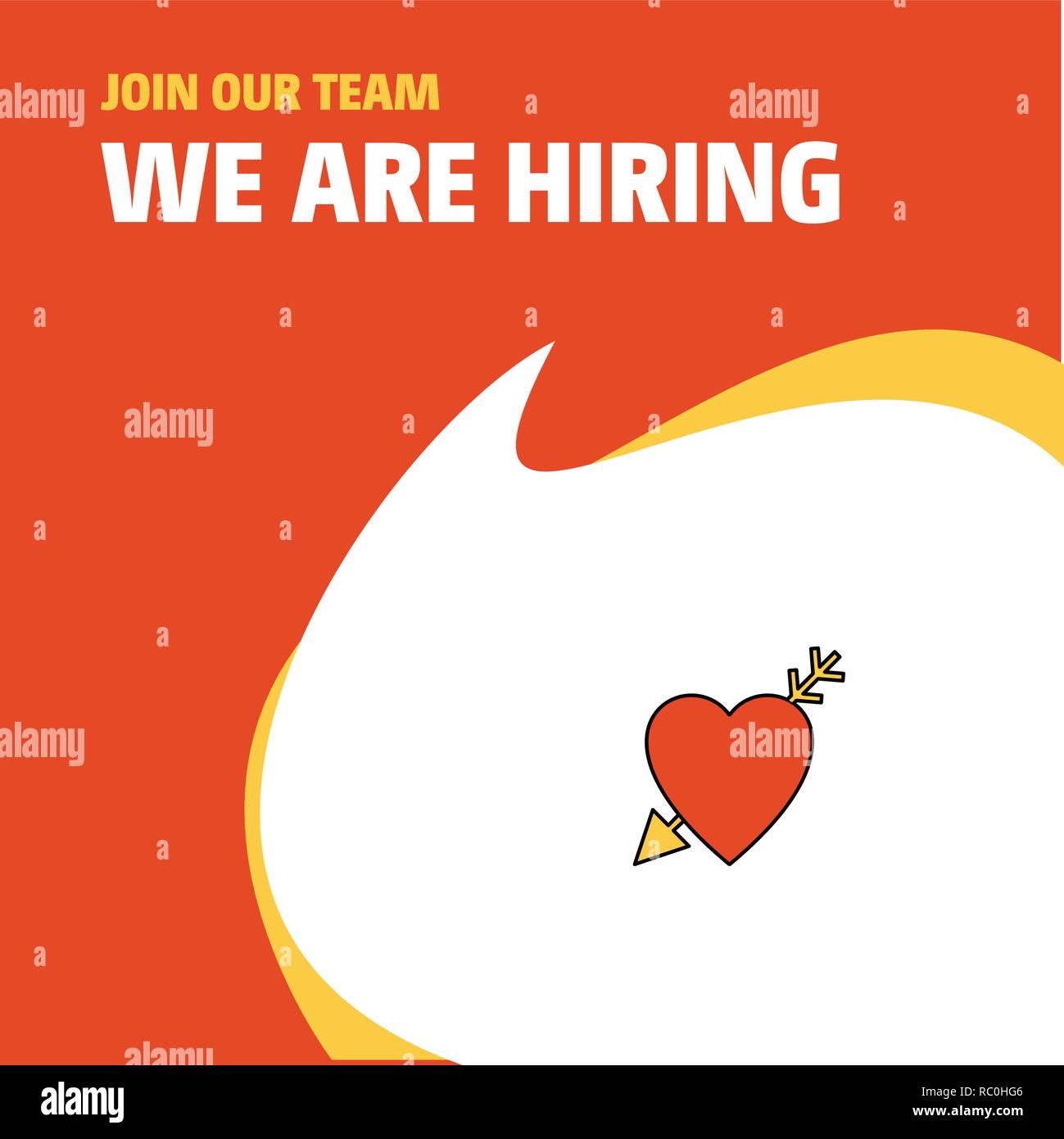 Join Our Team. Busienss Company Heart We Are Hiring Poster Callout ...