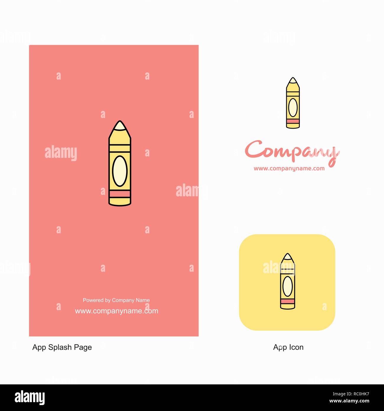 Pencil Company Logo App Icon and Splash Page Design. Creative Business ...