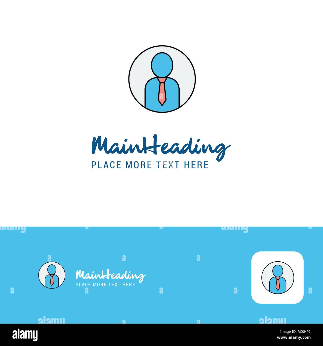 Creative Profile Logo Design. Flat color Logo place for Tagline. Vector ...