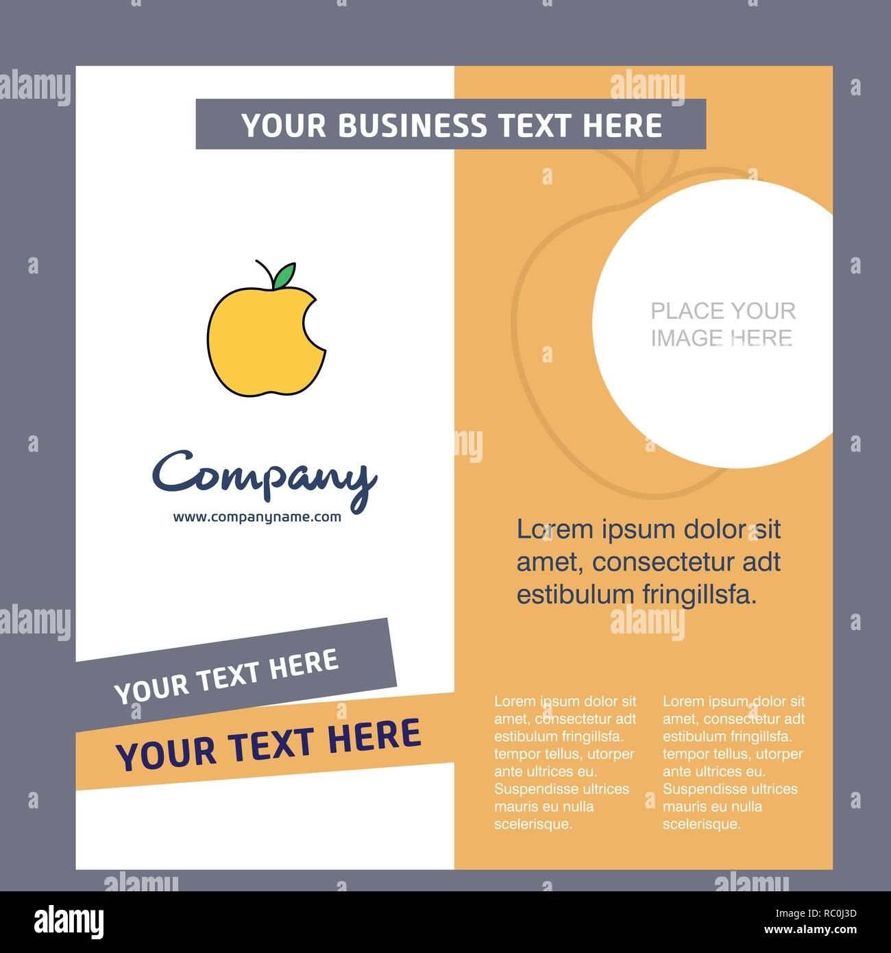 Apple Company Brochure Template. Vector Busienss Template Stock Vector ...