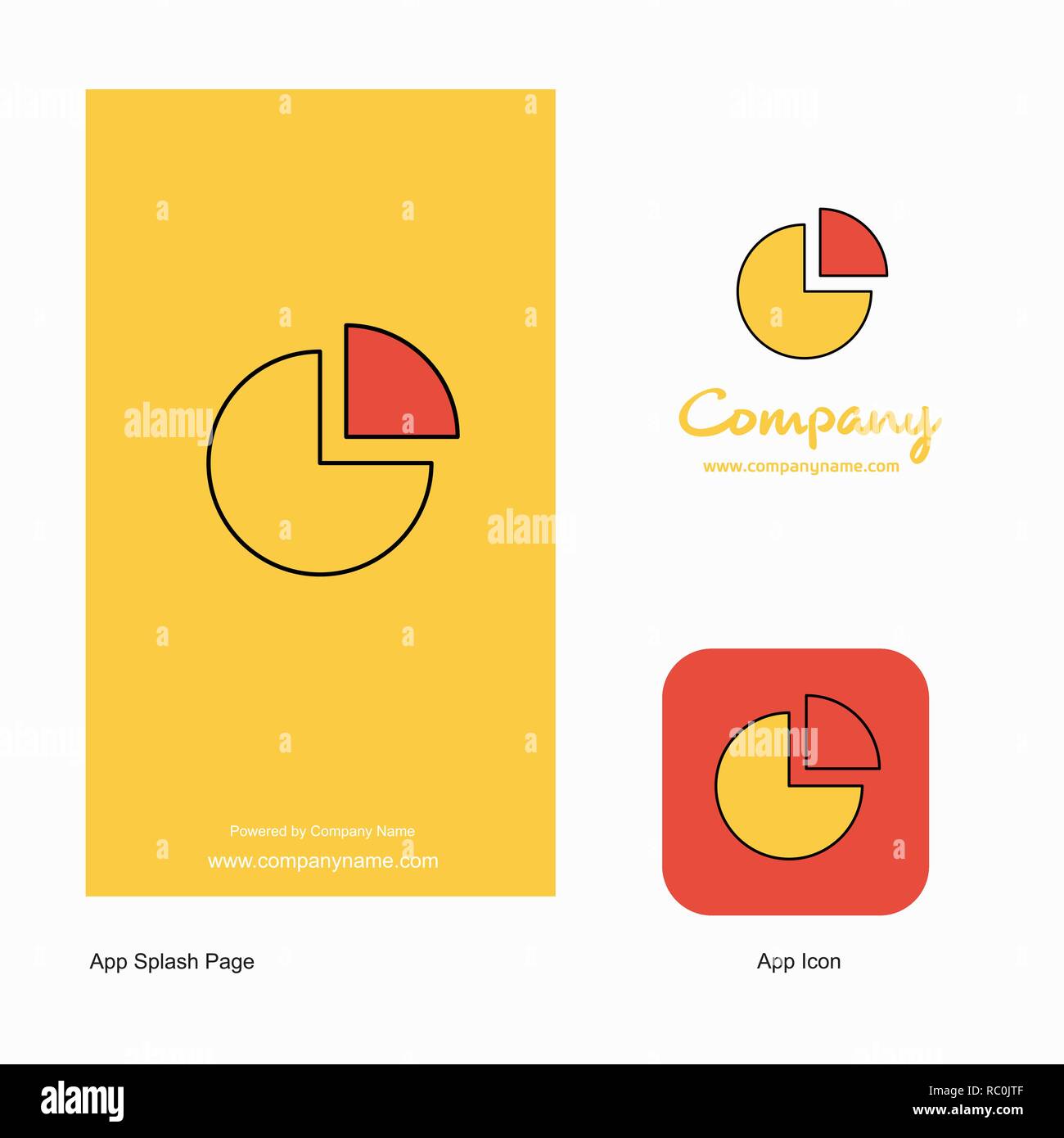 Pie chart Company Logo App Icon and Splash Page Design. Creative ...