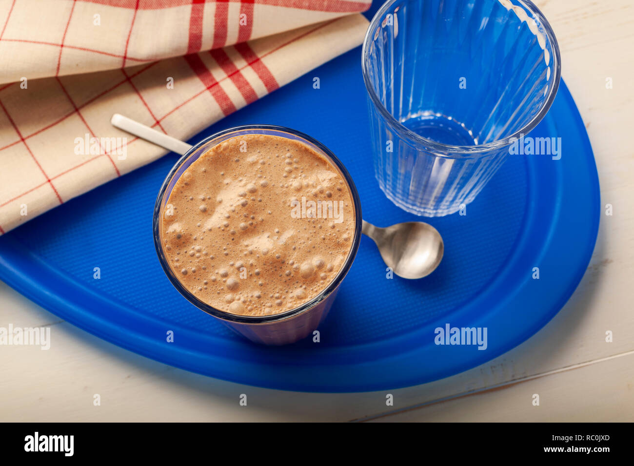 Mocha protein shake Stock Photo - Alamy