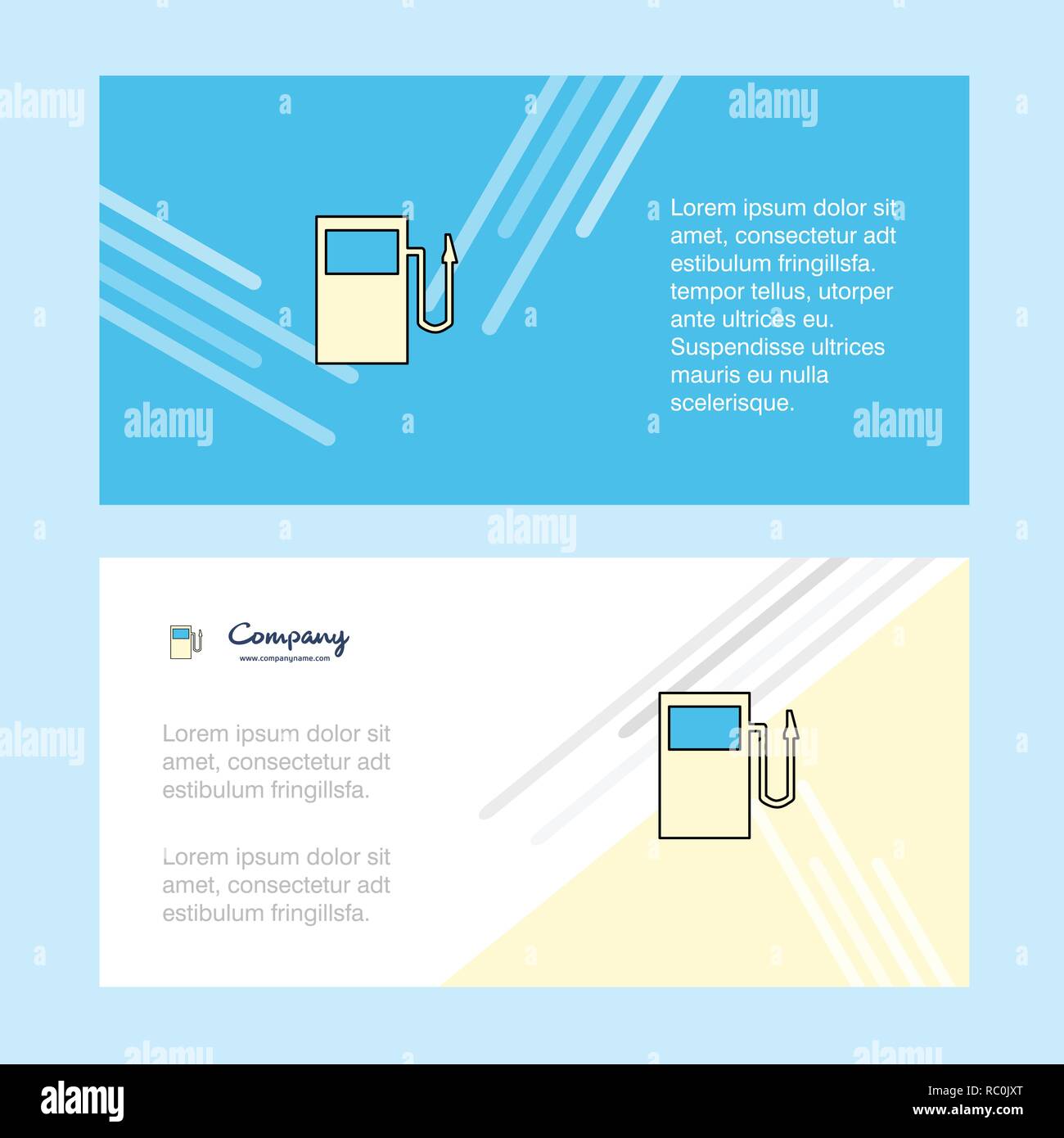 Fuel station abstract corporate business banner template, horizontal ...