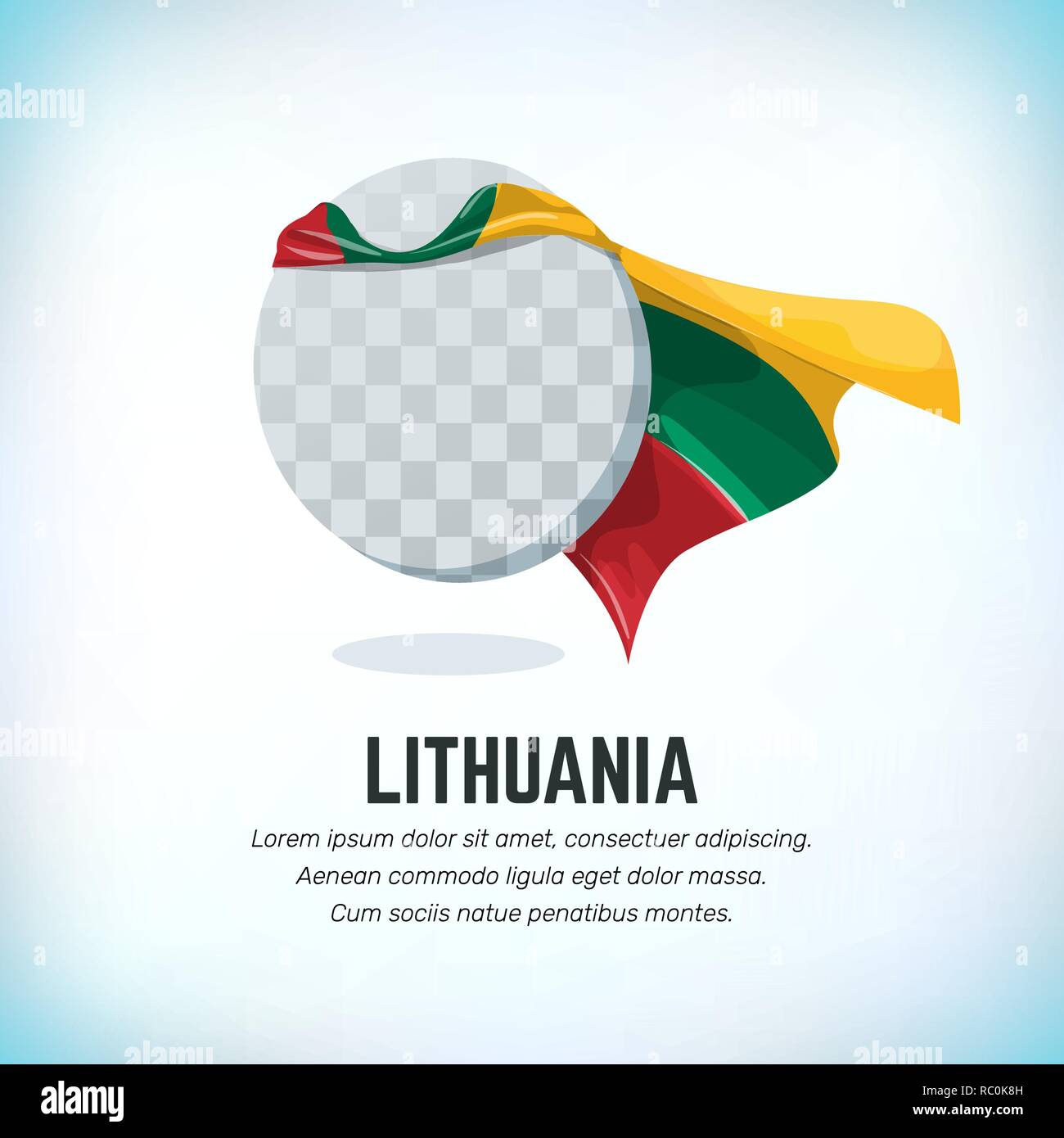 Round lithuanian flag Stock Vector Images - Alamy