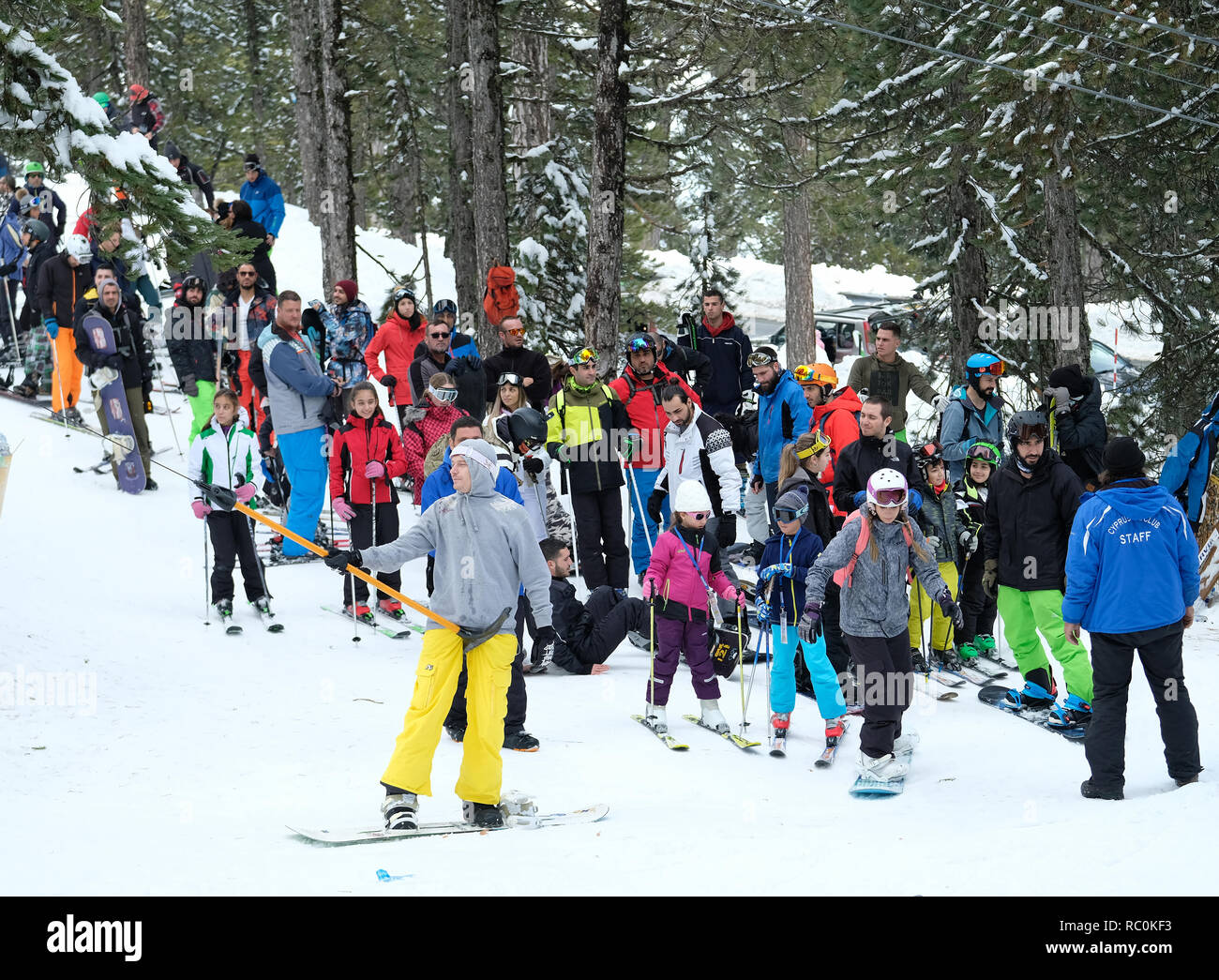 Skiers and snow boarders enjoy fine conditions at the Sun Valley ski ...
