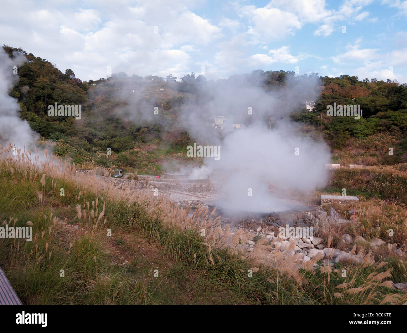 Old sulfur mining area near Yangmingshan, As the source of the thermal ...